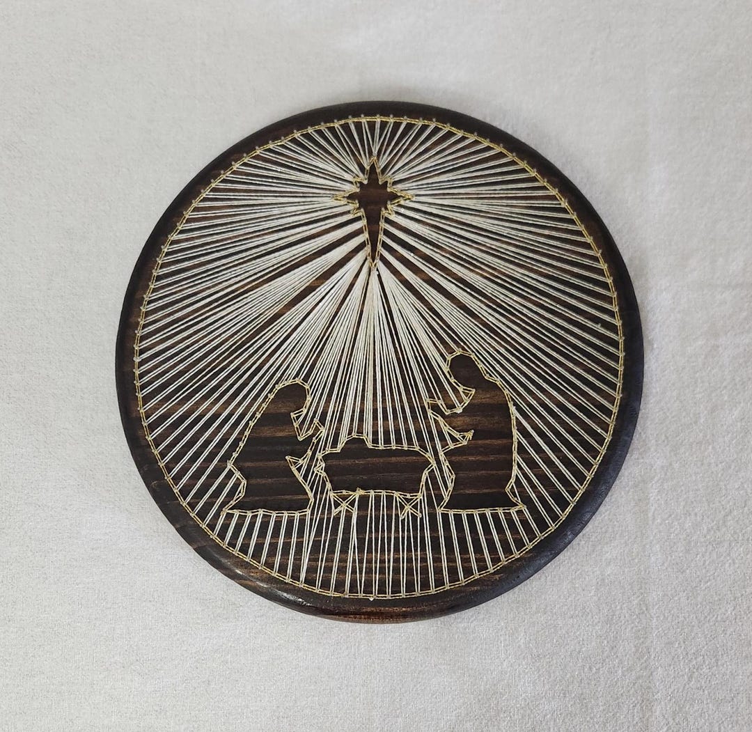 String Art Nativity Scene Wall Decor Star of Bethlehem - Etsy