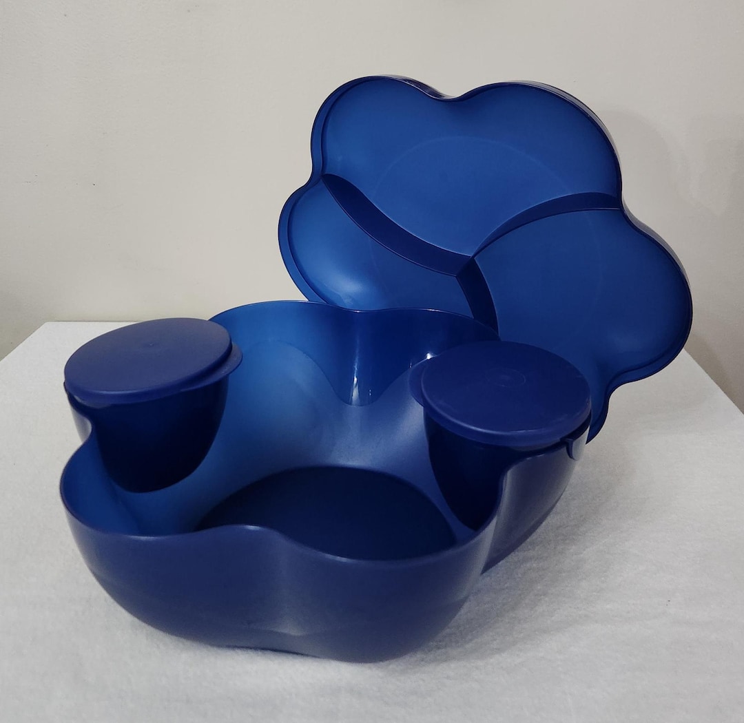 Tupperware Chip N Dip Serving Set 1.5 Gallon Bowl #4624A With Divided ...