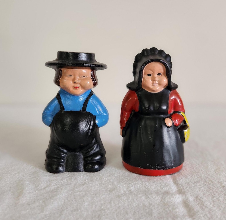 Vintage Cast Iron Amish Man or Woman Coin Bank | Individually Priced - Etsy