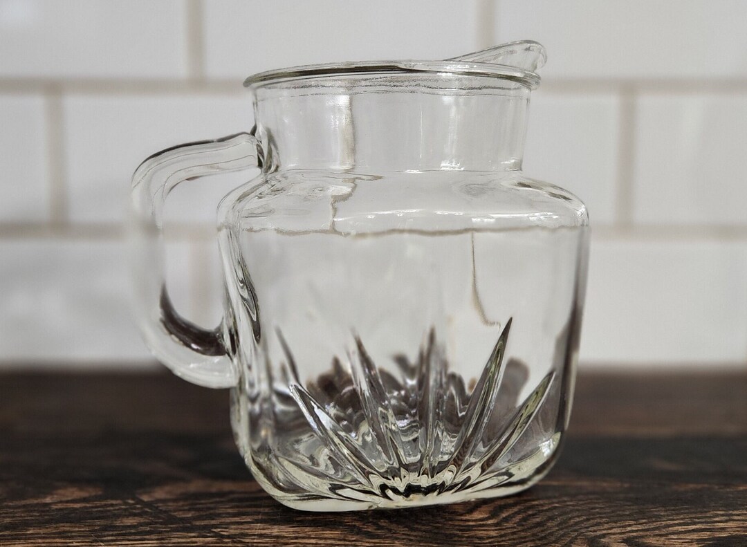 Vintage Pitcher Federal Glass Star Bottom Barware Beverage Pitcher ...