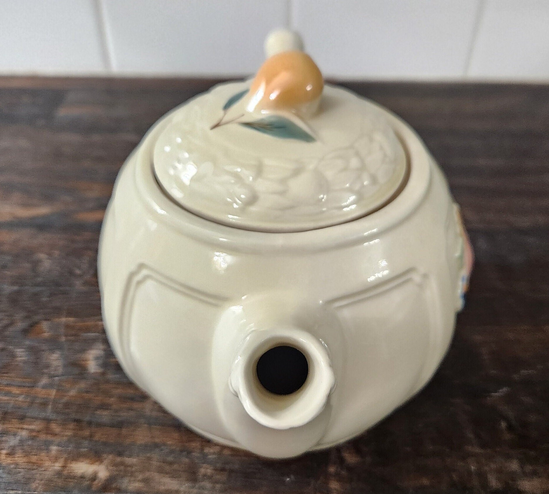 Vintage Porcelier Vitreous Teapot With Pink Rose Design Made in USA - Etsy