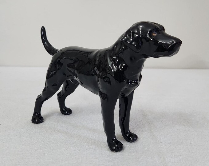Vintage Lefton Black Labrador Retriever Dog Statue Figurine - Etsy