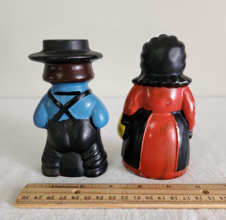 Vintage Cast Iron Amish Man or Woman Coin Bank | Individually Priced - Etsy