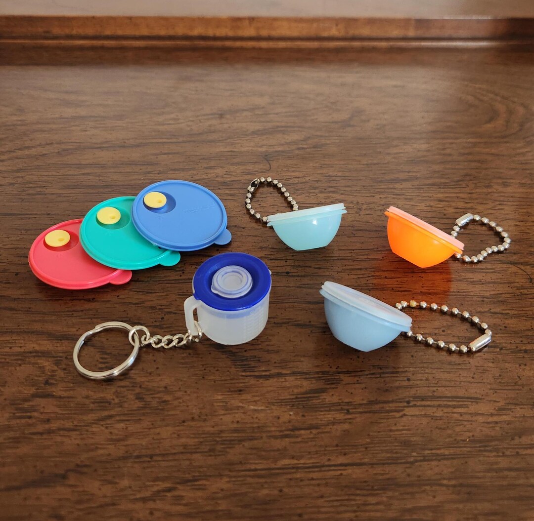 Vintage Tupperware Key Chain Choice of Mini Wonderlier Bowl/mix N Stor ...