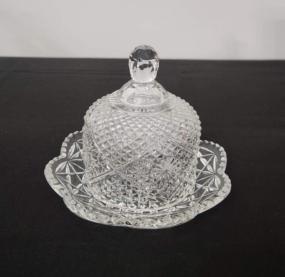 Vintage Avon Round Covered Butter Dish by Fostoria Glass - Etsy