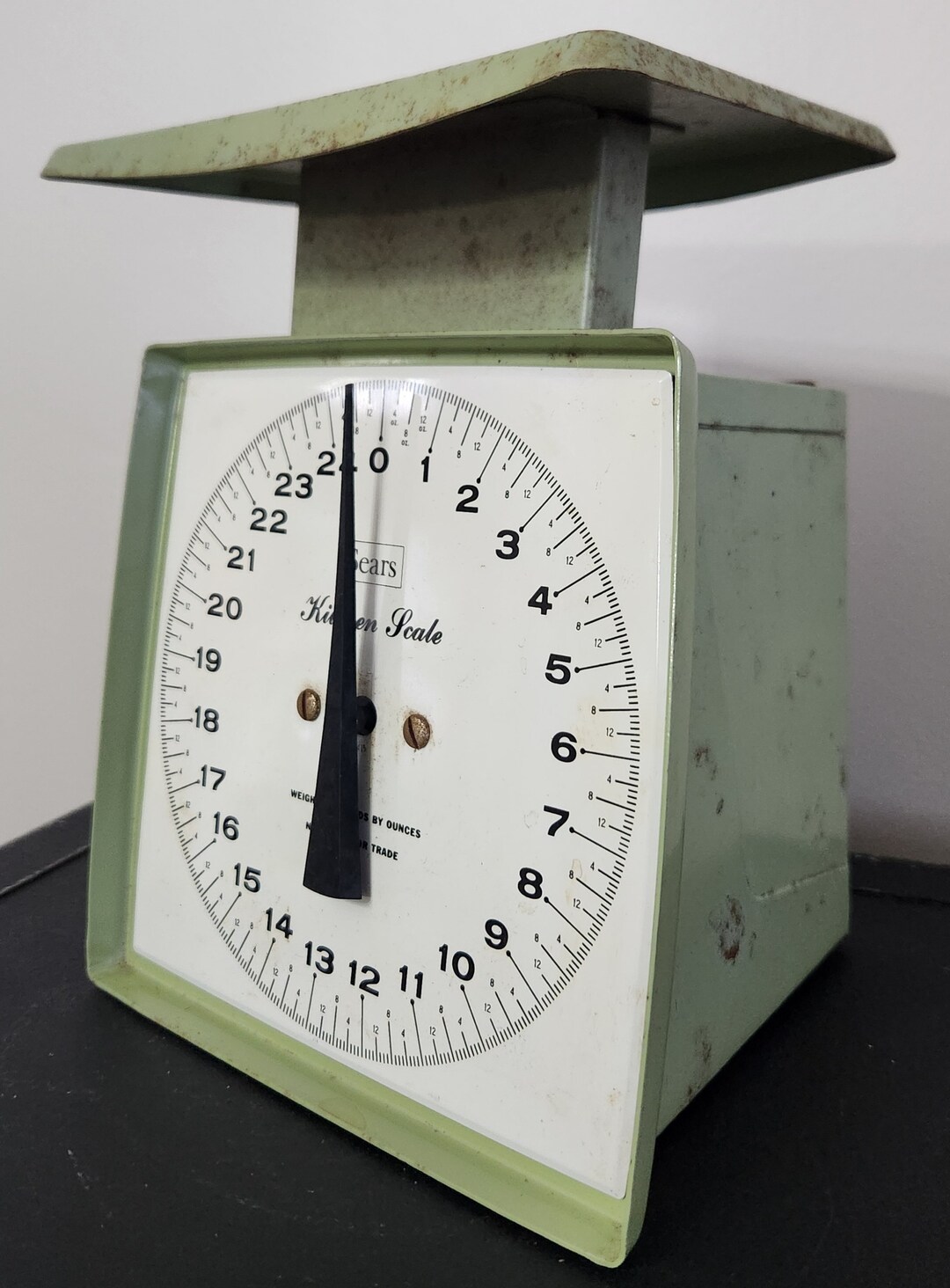 Vintage Sears Kitchen Scale Retro Avocado Green 25# Capacity - Etsy
