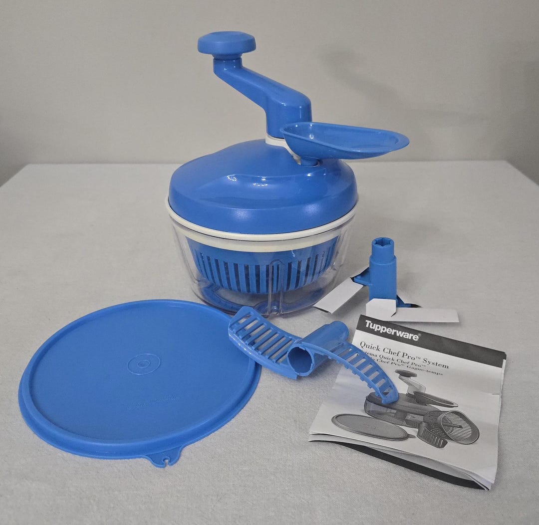 Tupperware Quick Chef Pro System # 5578A Manual Food Processor - Etsy