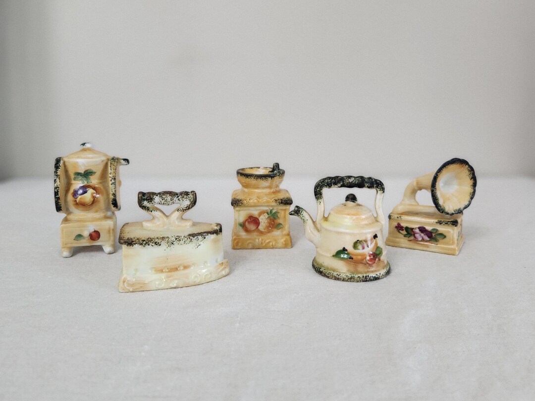 Vintage Enesco Porcelain Figurines Set of 5 Knick Knacks Collectibles ...