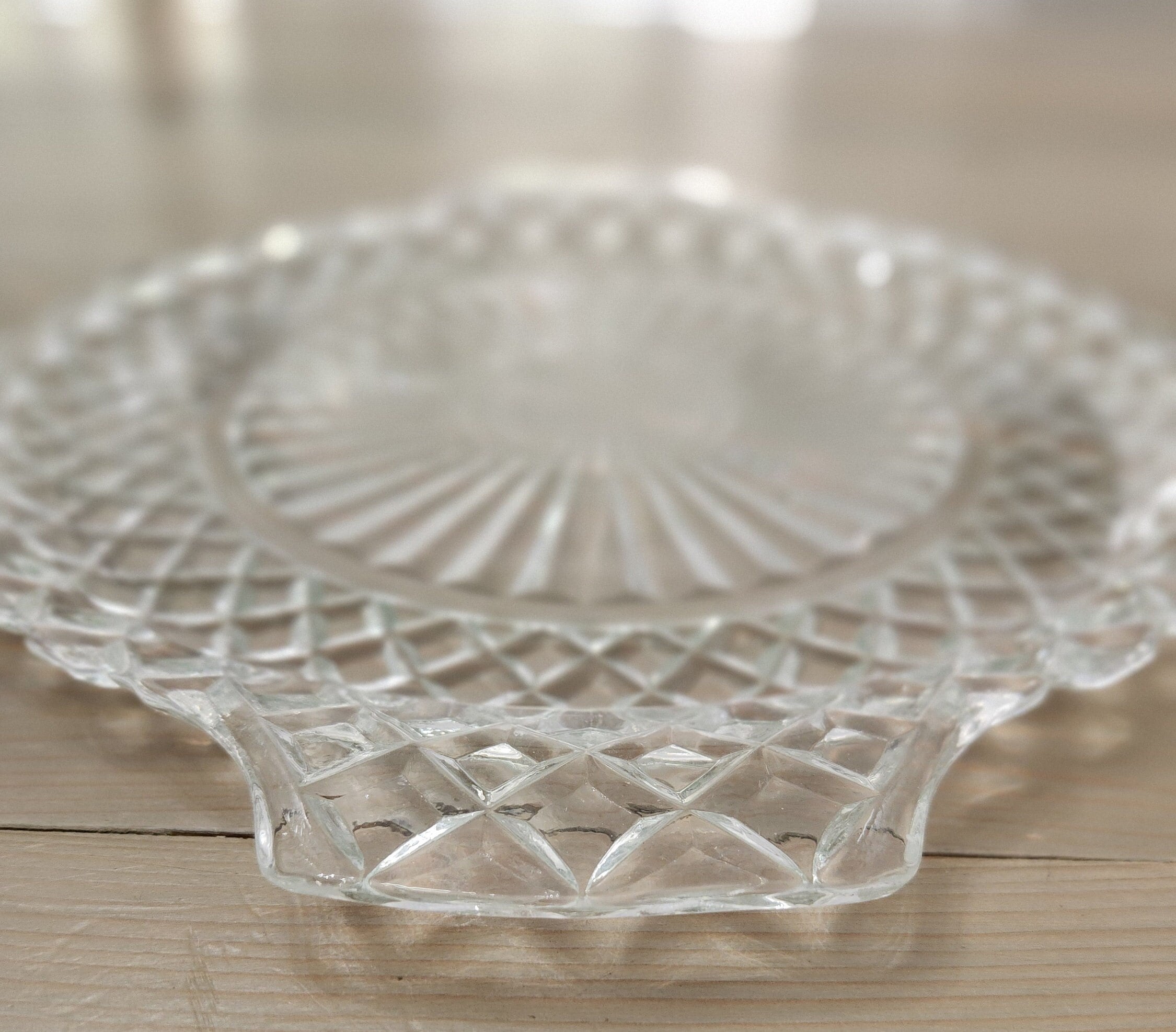 Vintage Anchor Hocking Waterford Waffle Cake Plate/platter With Handles ...