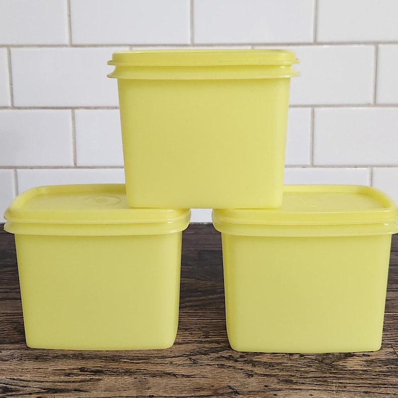 Yellow Tupperware - Etsy