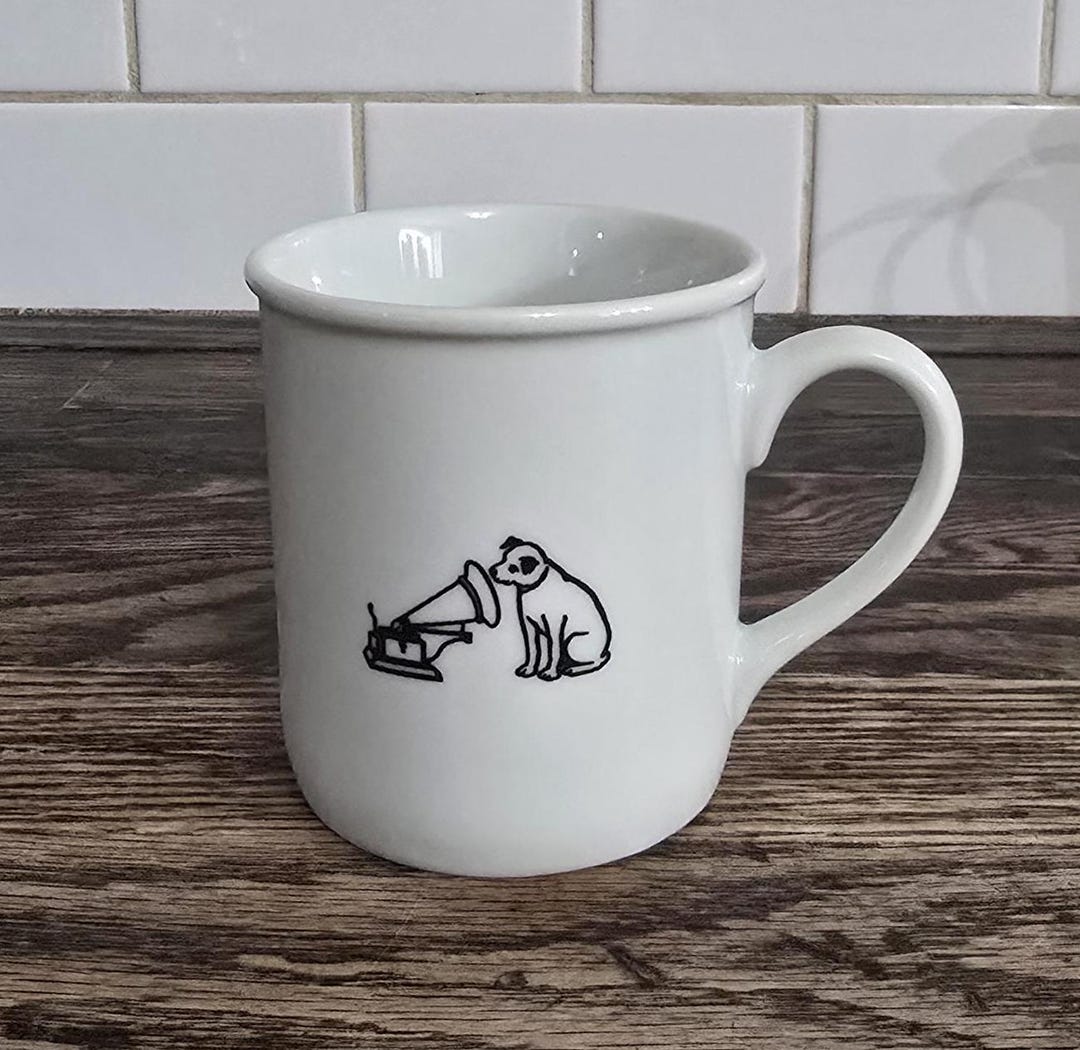 Vintage RCA Nipper the Dog His Masters Voice Phonograph Mug - Etsy