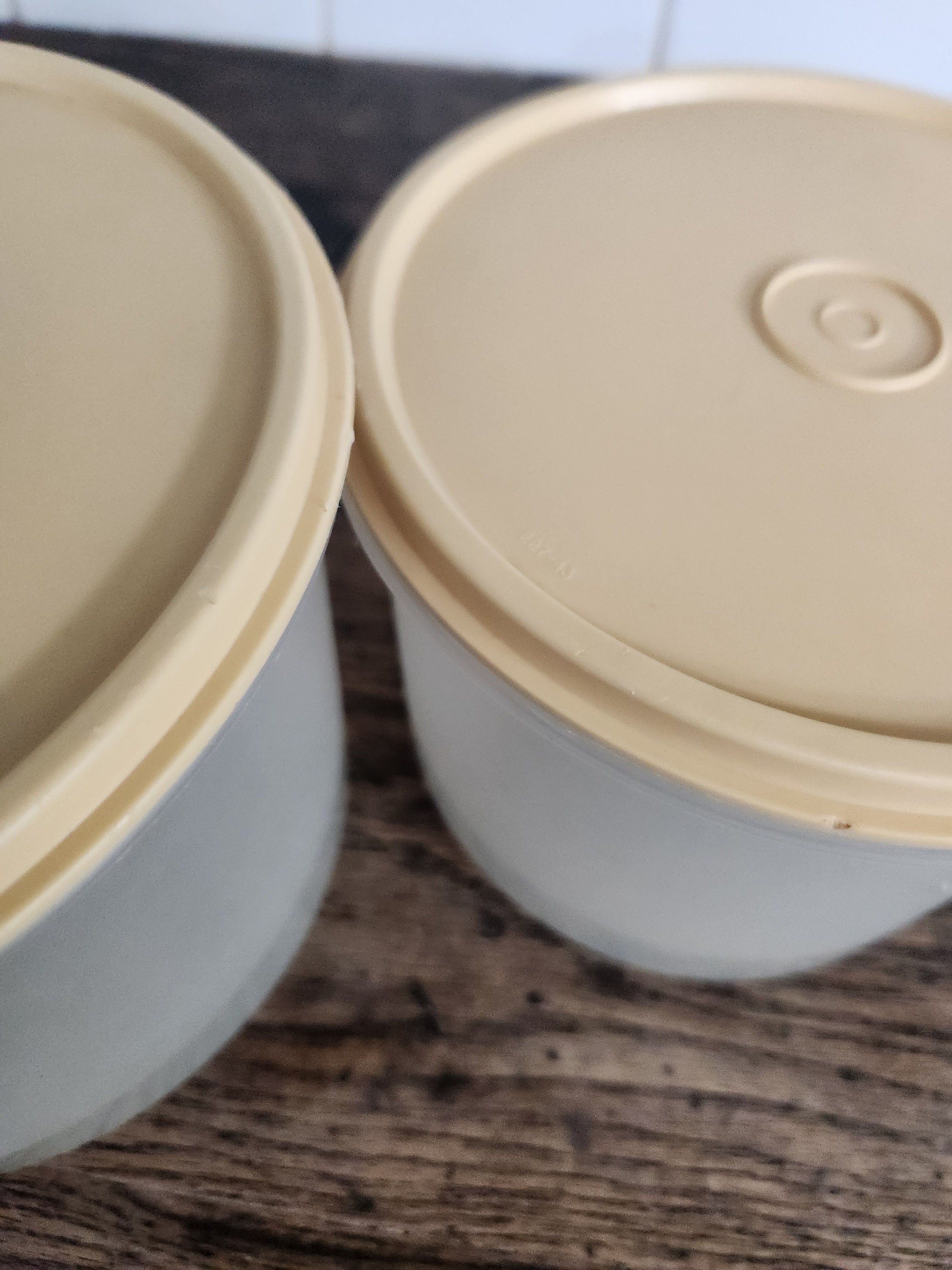 Vintage Tupperware Canister Set of 2 With Lids Nesting Canisters 265-9 ...