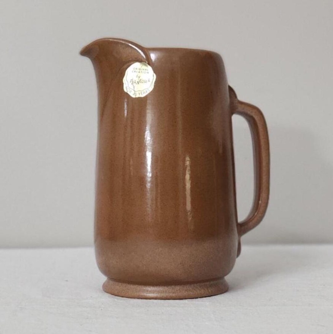 Vintage Frankoma Pottery 36oz Pitcher Plainsman Brown #81 - Etsy