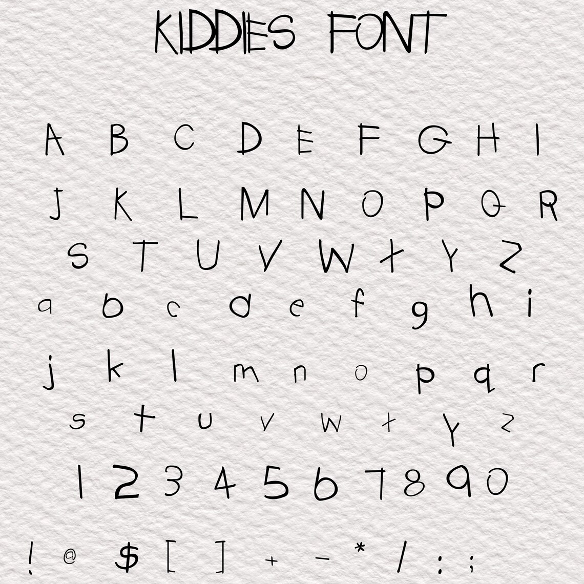 Kiddies Font TTF Ai SVG PNG Eps Cricut Procreate Illustrator Other ...