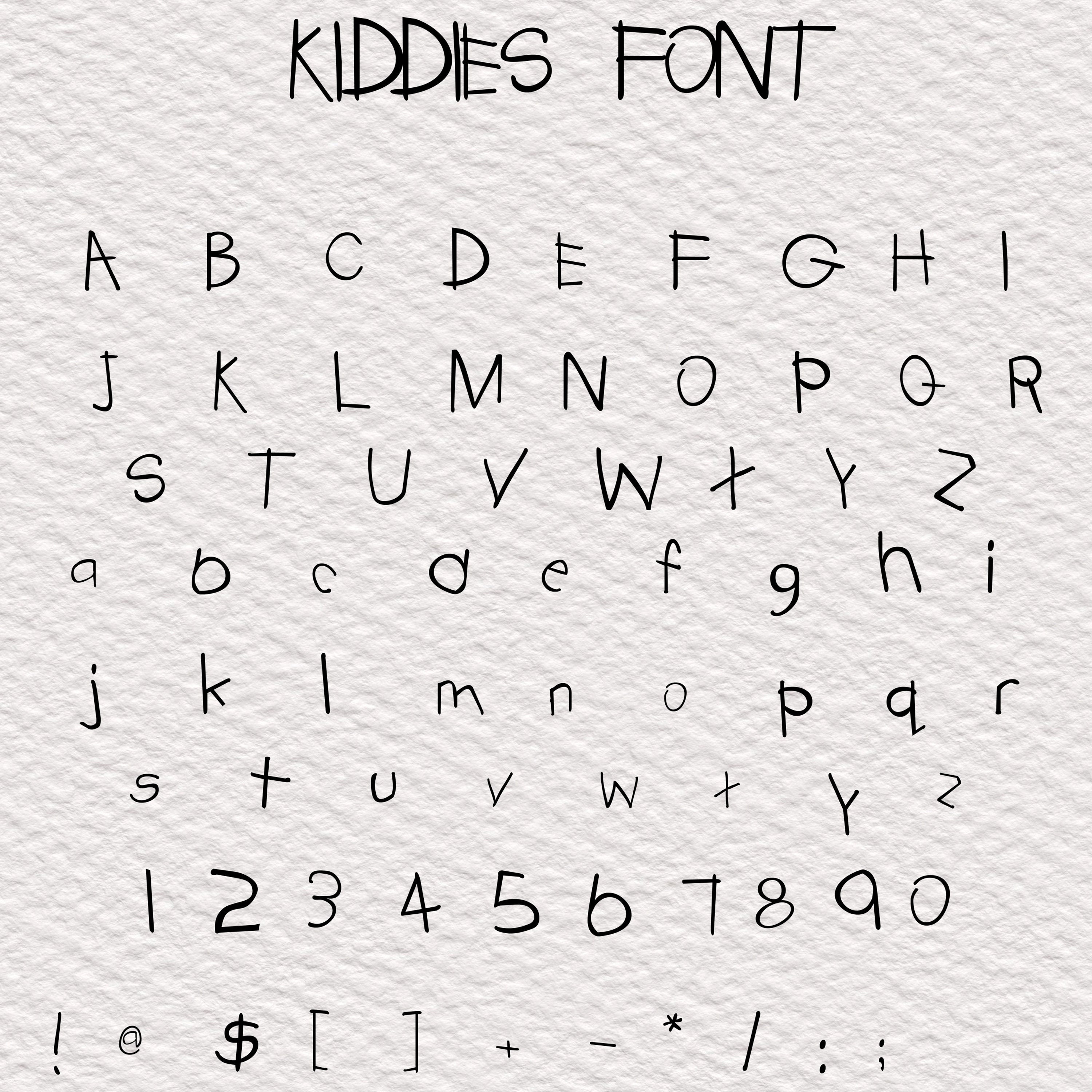 Kiddies Font TTF Ai SVG PNG Eps Cricut Procreate Illustrator Other ...