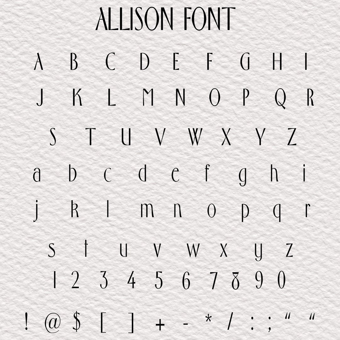 Allison Font Good Font TTF Ai SVG PNG Eps Cricut Procreate Illustrator ...