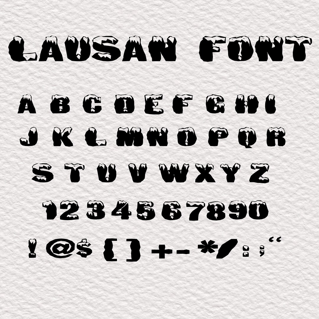 Lausan Font TTF Ai SVG PNG Eps Cricut Procreate Illustrator and Other ...