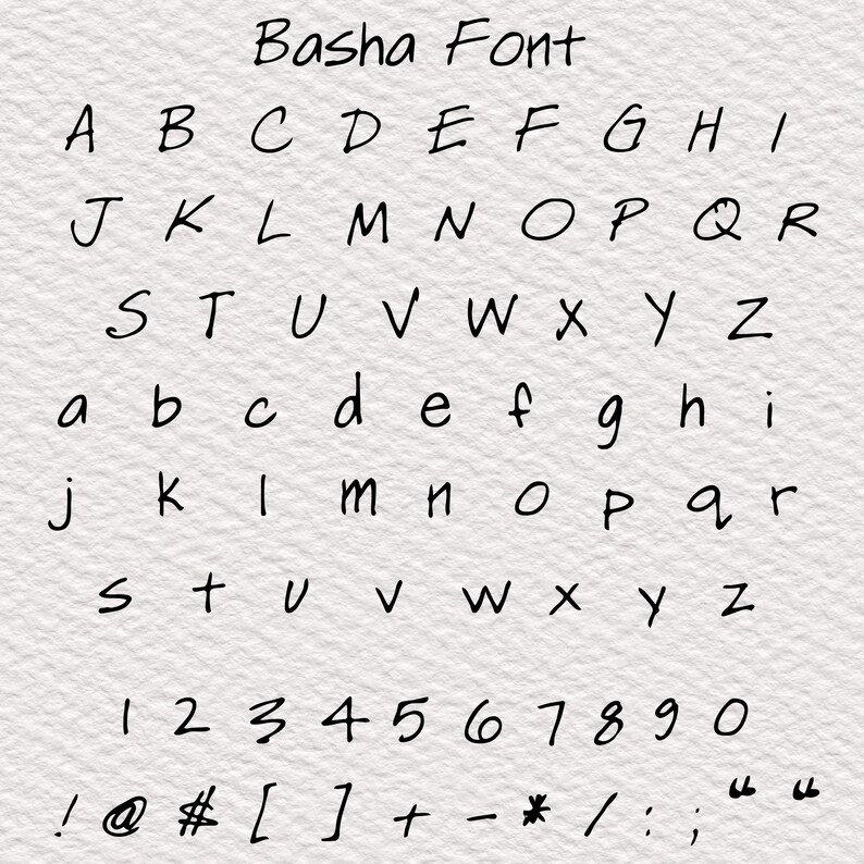 Basha Font TTF Ai SVG PNG Eps Cricut Procreate Illustrator and Other ...