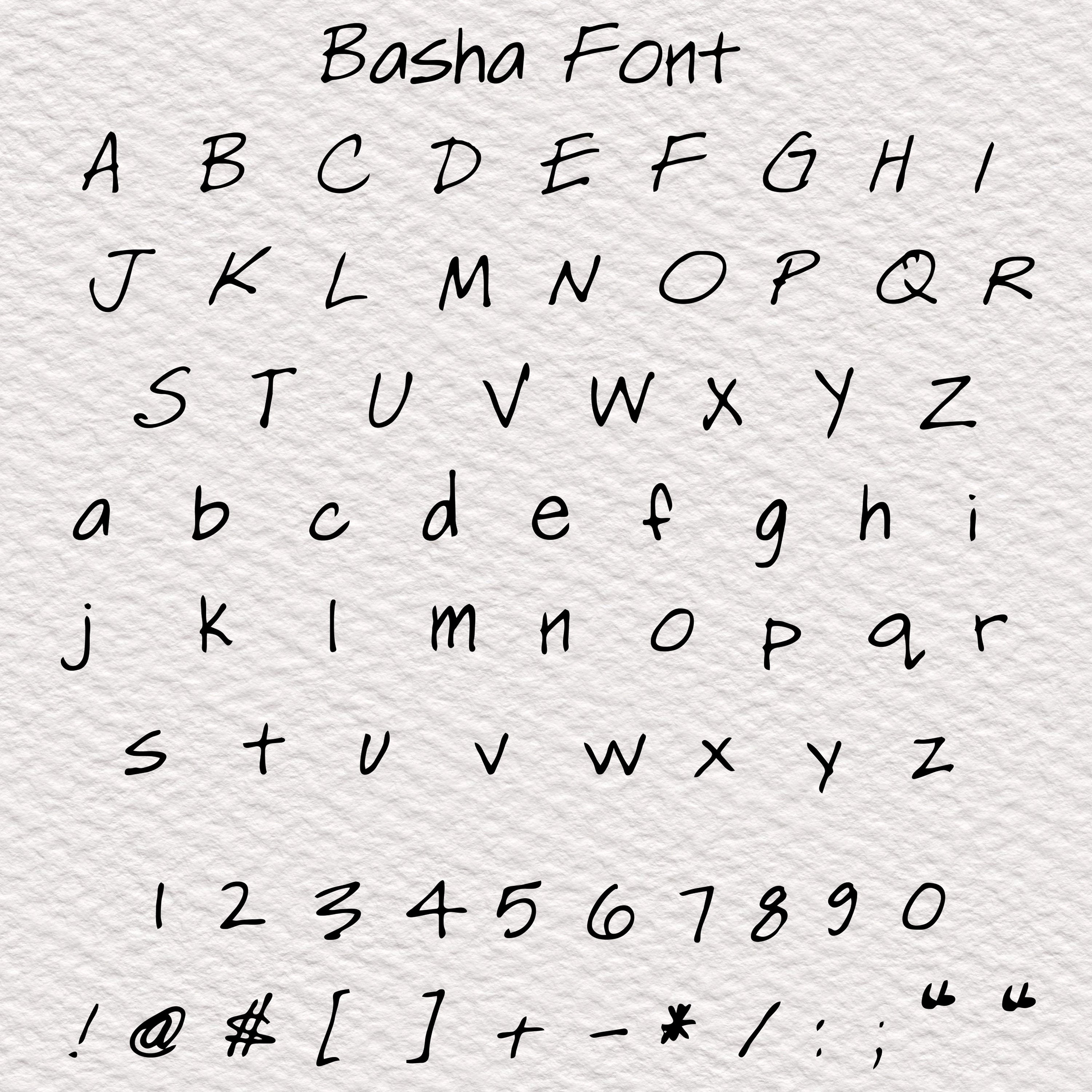 Basha Font TTF Ai SVG PNG Eps Cricut Procreate Illustrator and Other ...