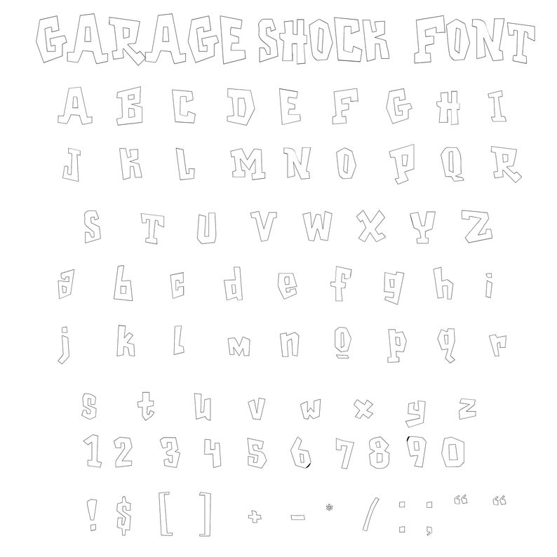 Garage Font TTF Ai SVG PNG Cricut Procreate Illustrator and Other ...