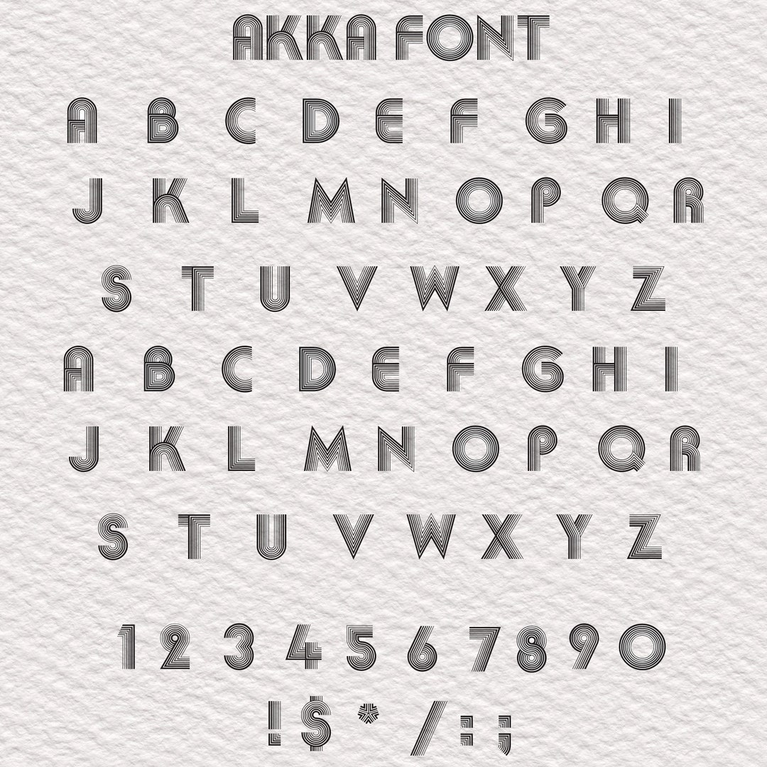 Akka Font TTF Ai SVG PNG Cricut Procreate Illustrator and Other ...