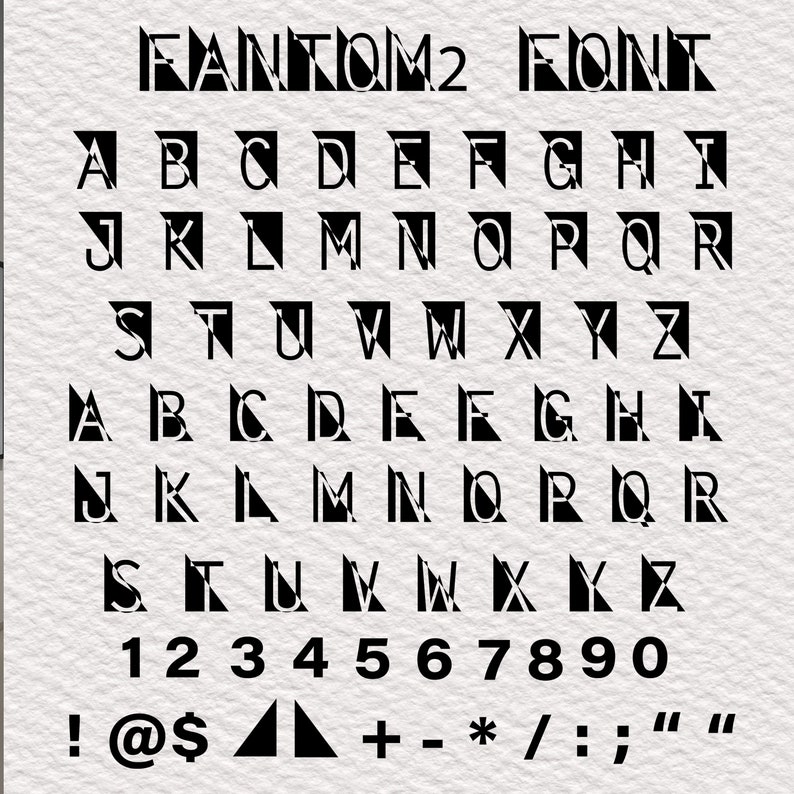 Fantom2 Font TTF Ai SVG PNG Cricut Procreate Illustrator and Other ...