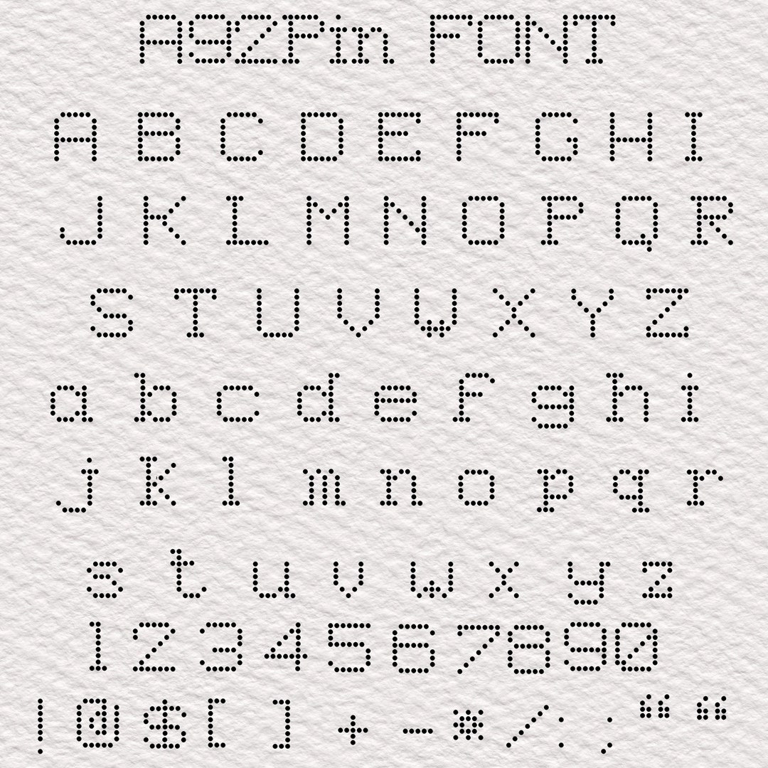 Akka Font Dot Font TTF Ai SVG PNG Cricut Procreate Illustrator and ...