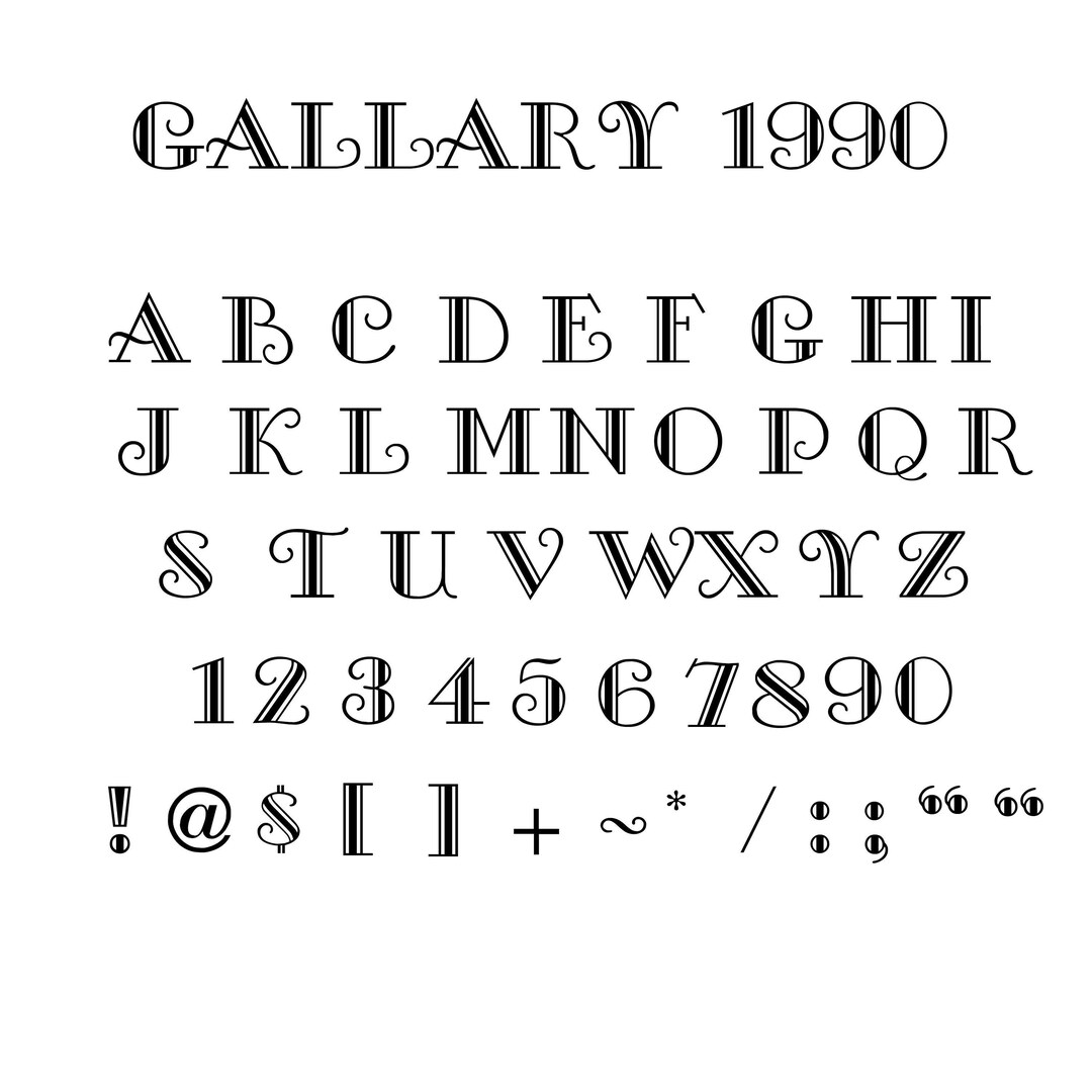 Gallary Font TTF Ai SVG PNG Eps Cricut Procreate Illustrator and Other ...