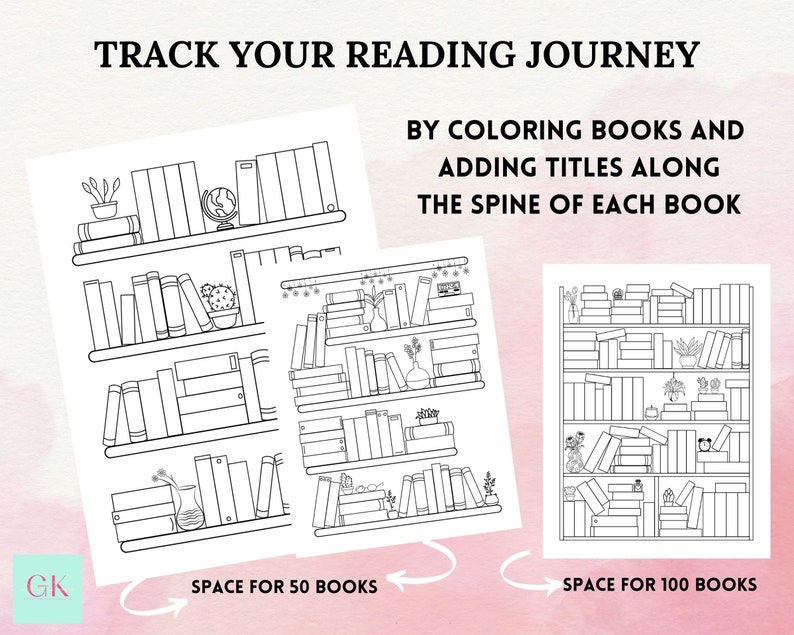Reading Journal Printable, Book Tracker, Review and Challenges Book ...