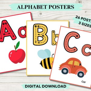 Alphabet Posters for Classroom|educational Alphabet Posters|printable ...