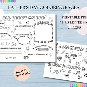 Fathers Day Coloring Pagesall About My Dadfathers Day Coloring ...