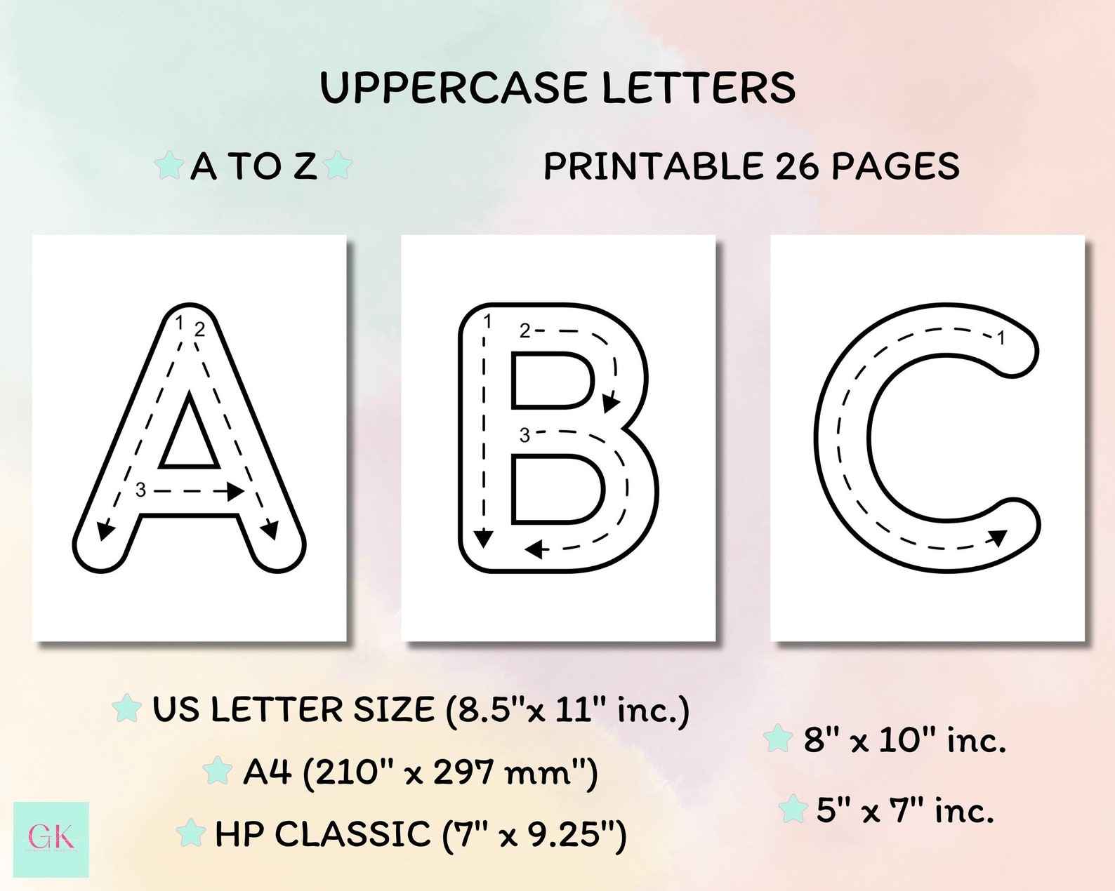 Alphabet & Number Tracing Worksheets for Kids, Preschool ABC Tracing ...