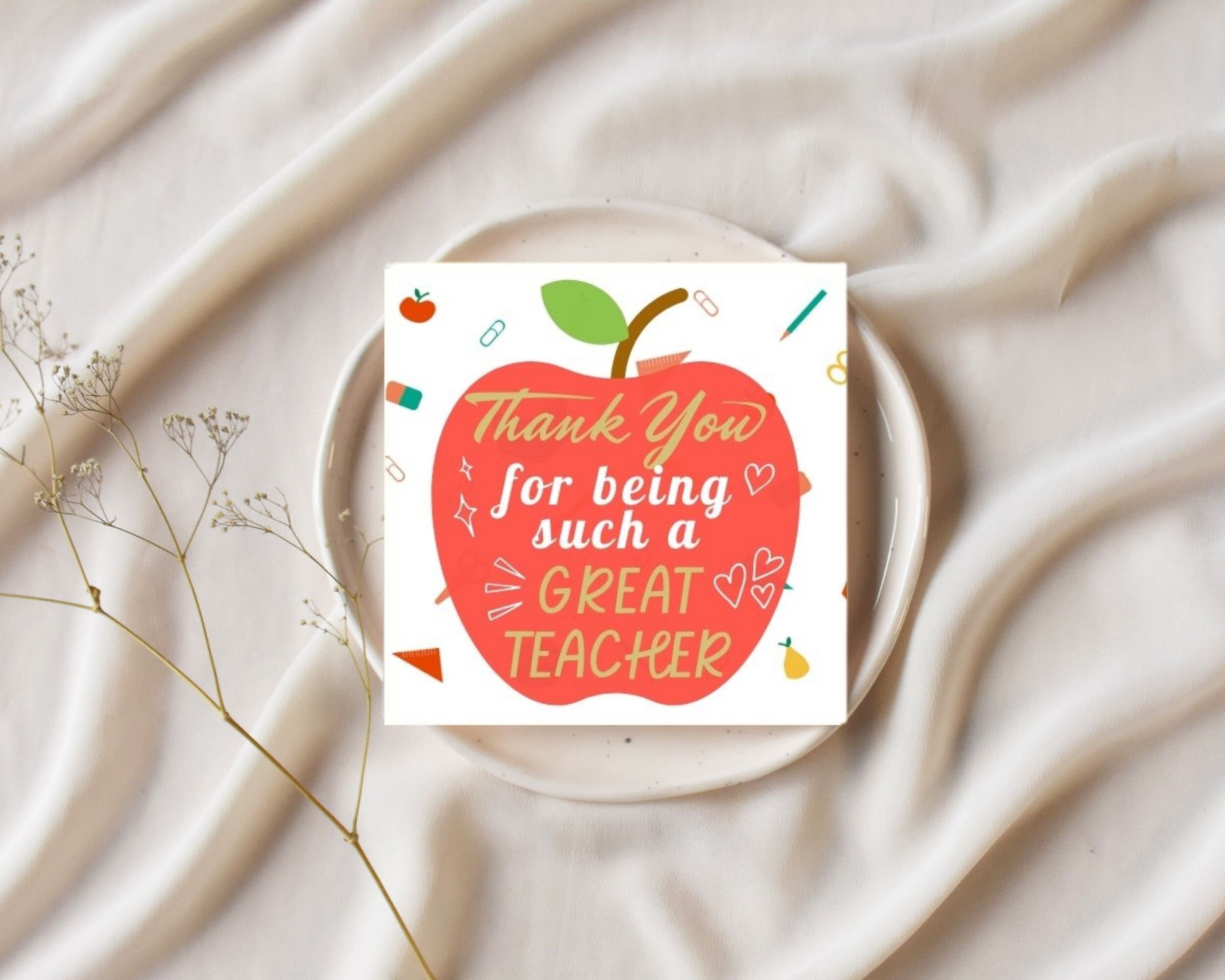 Teacher Appreciation Gift Tags|back to School Gift Tag |thank You ...