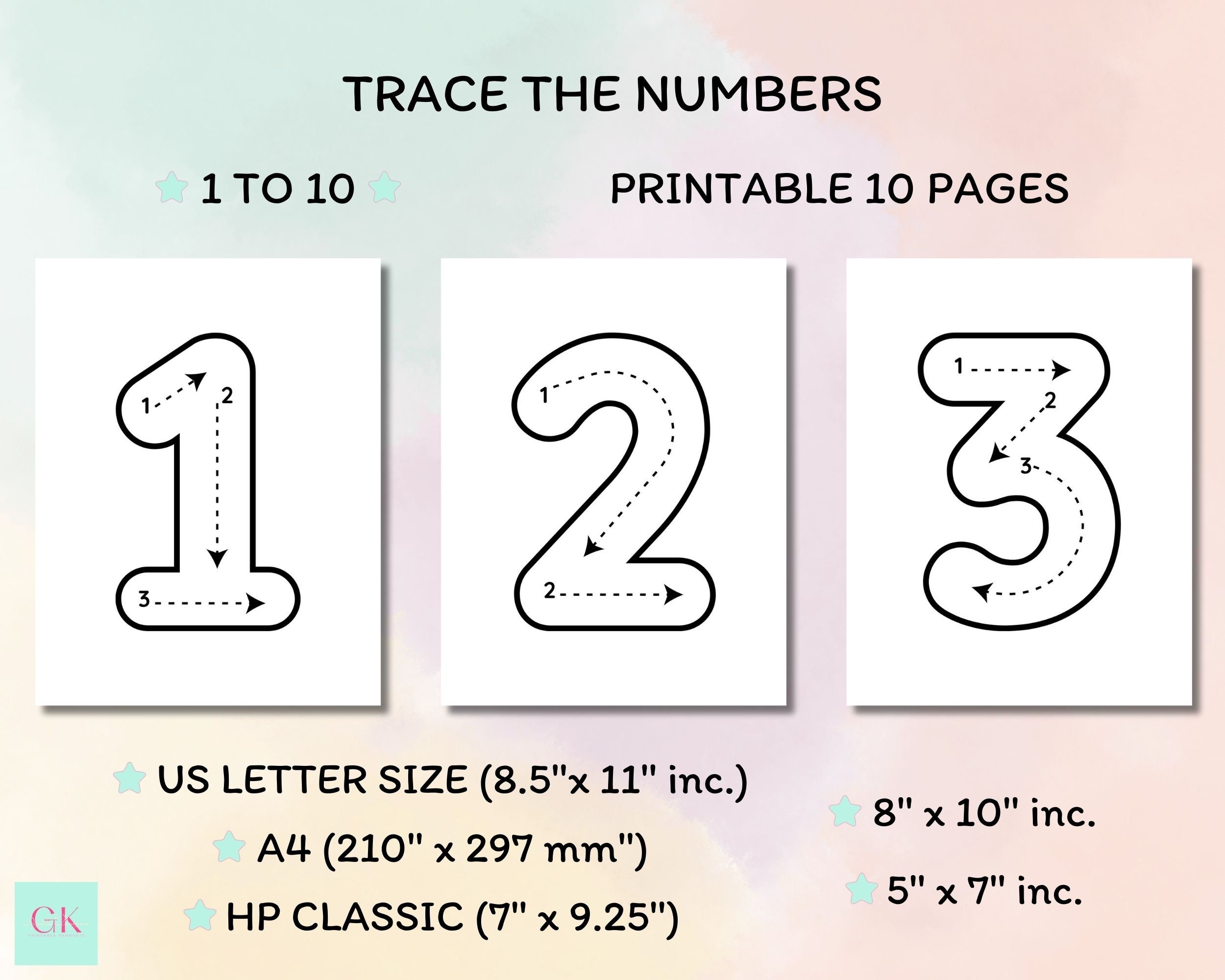 Handwriting Practice Worksheets for Kids|number Tracing Worksheets|abc ...
