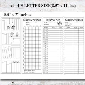 Printable Bookmark Adult|reading Log Tracker|reading Tracker|book Lover ...