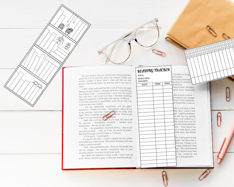 Printable Bookmark Adult|reading Log Tracker|reading Tracker|book Lover ...