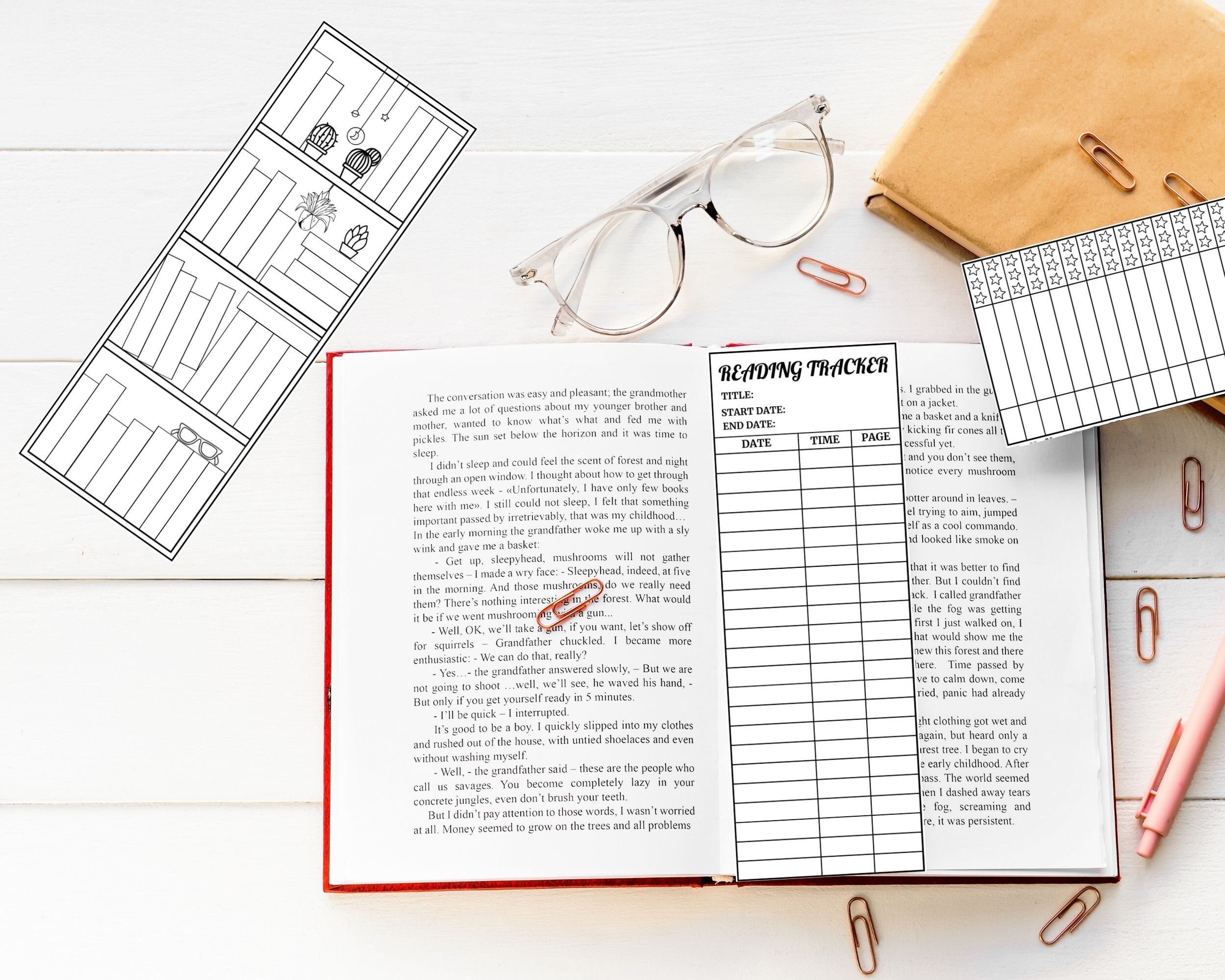 Printable Bookmark Adult|reading Log Tracker|reading Tracker|book Lover ...