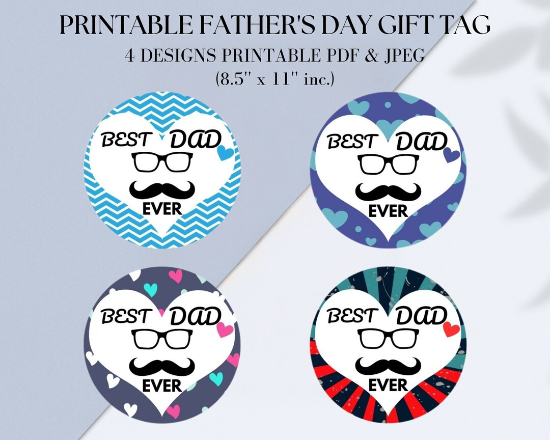 Fathers Day Cookie Tagprintable Fathers Day Gift Taghappy Fathers Day ...