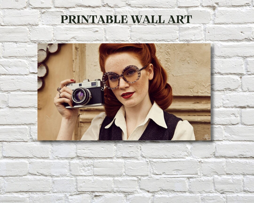 Retro Woman Printable Postertrendy Vintage Wall Art Printretro Fashion ...