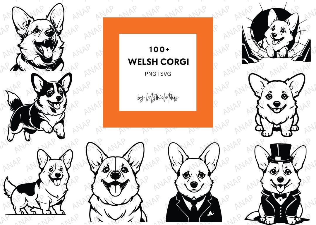100+ Cute Welsh Corgi High Quality SVG PNG 300 DPI Printable ...