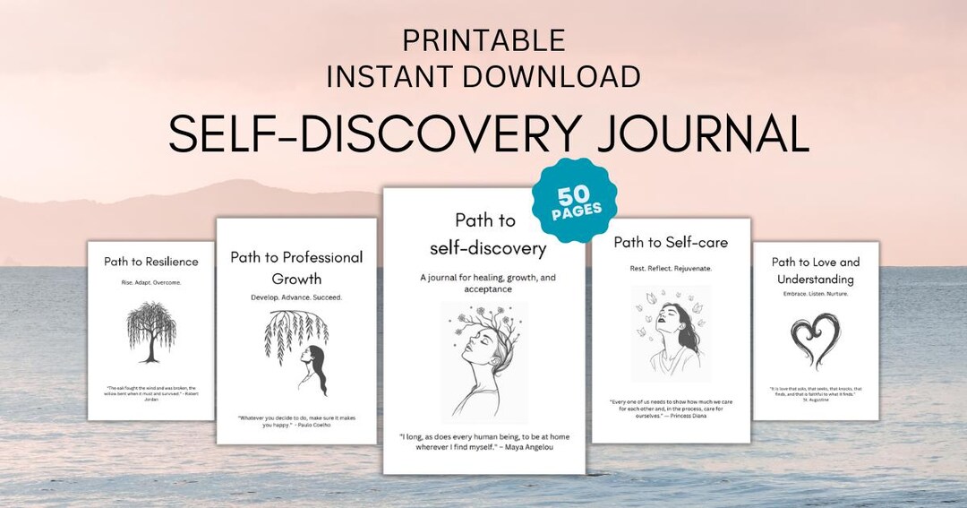 Path to Self-discovery Discover True Self Journal Printable 50 Pages ...