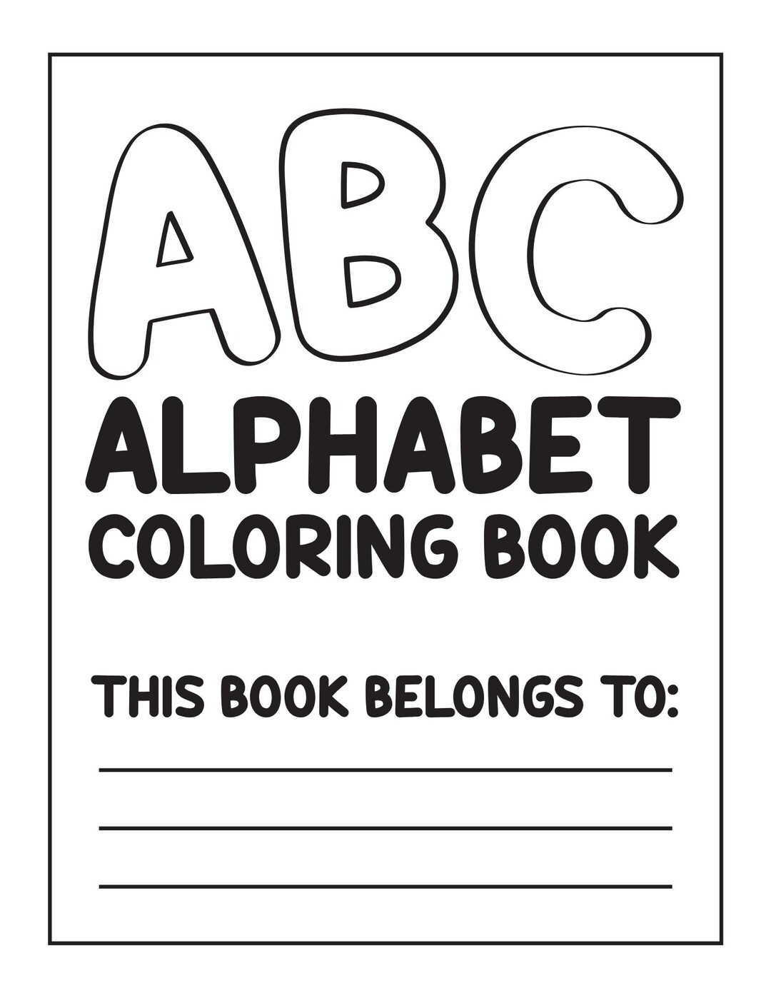 Ready to Print Letters A-Z Coloring Pages for Your Students - Etsy