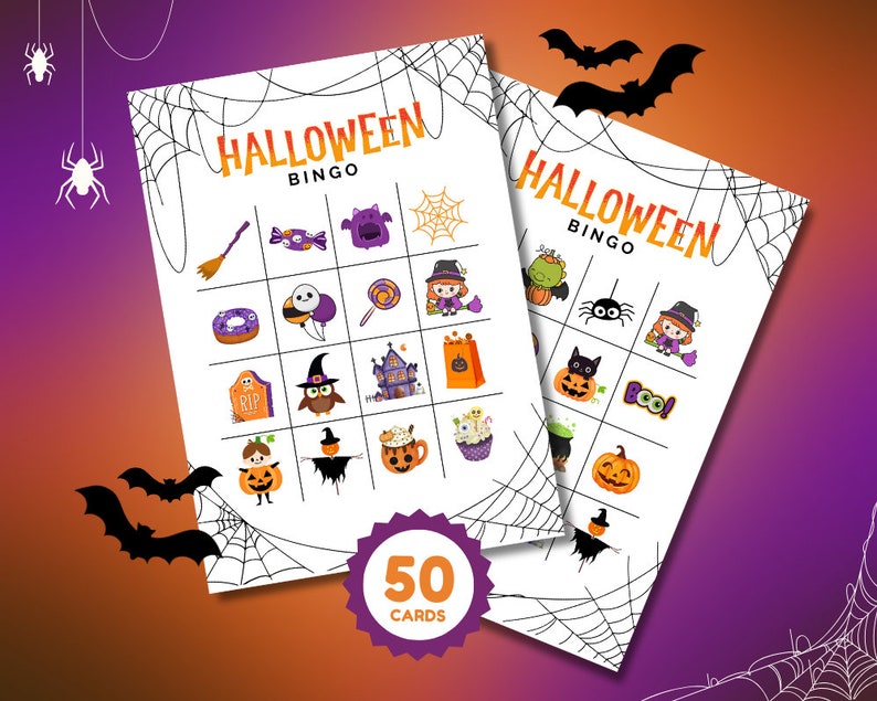 Halloween Bingo, Halloween Games, Halloween Party, Halloween Activity ...