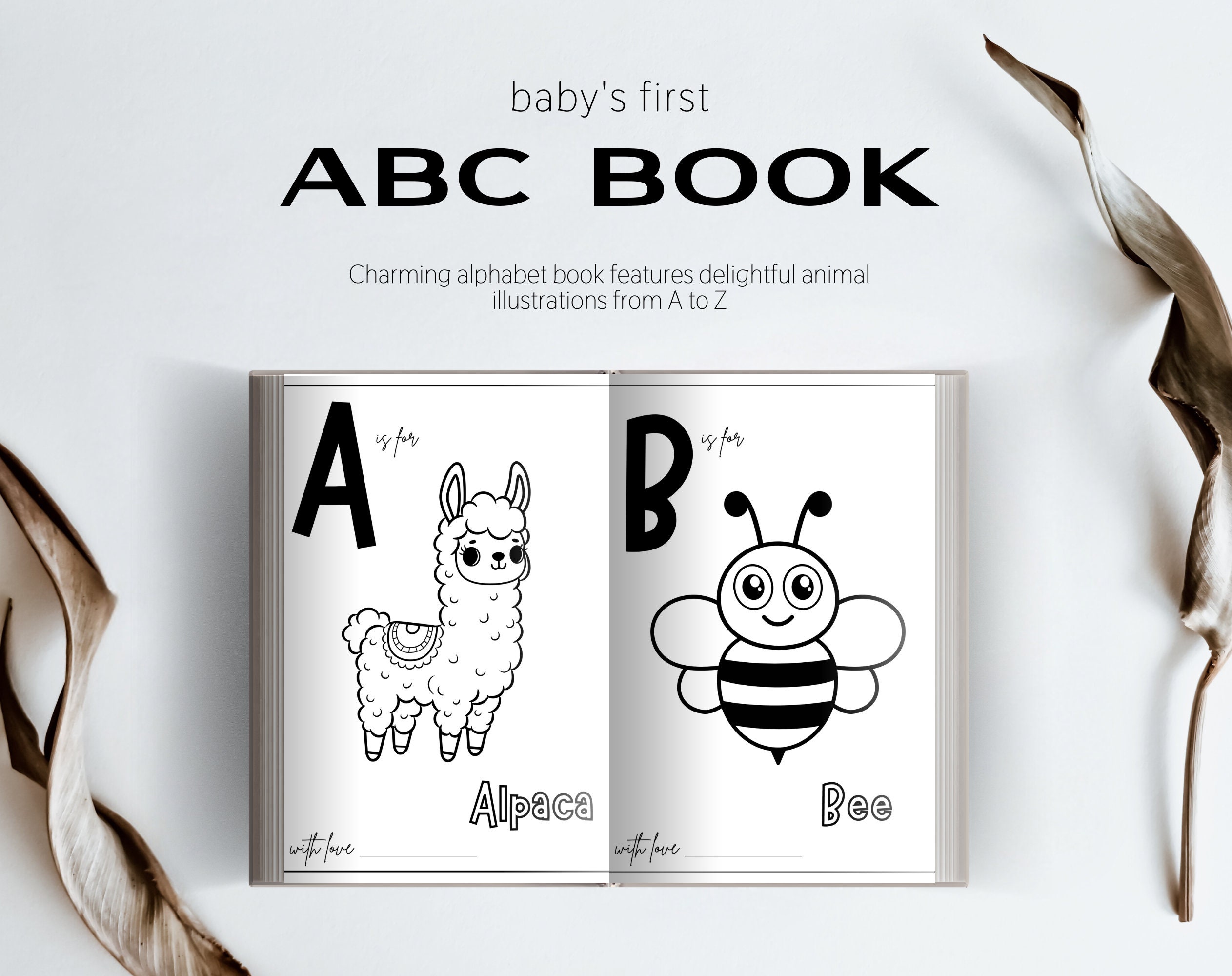 Baby Shower ABC Book, ABC Book Baby Shower, Baby Shower Activity, ABC ...