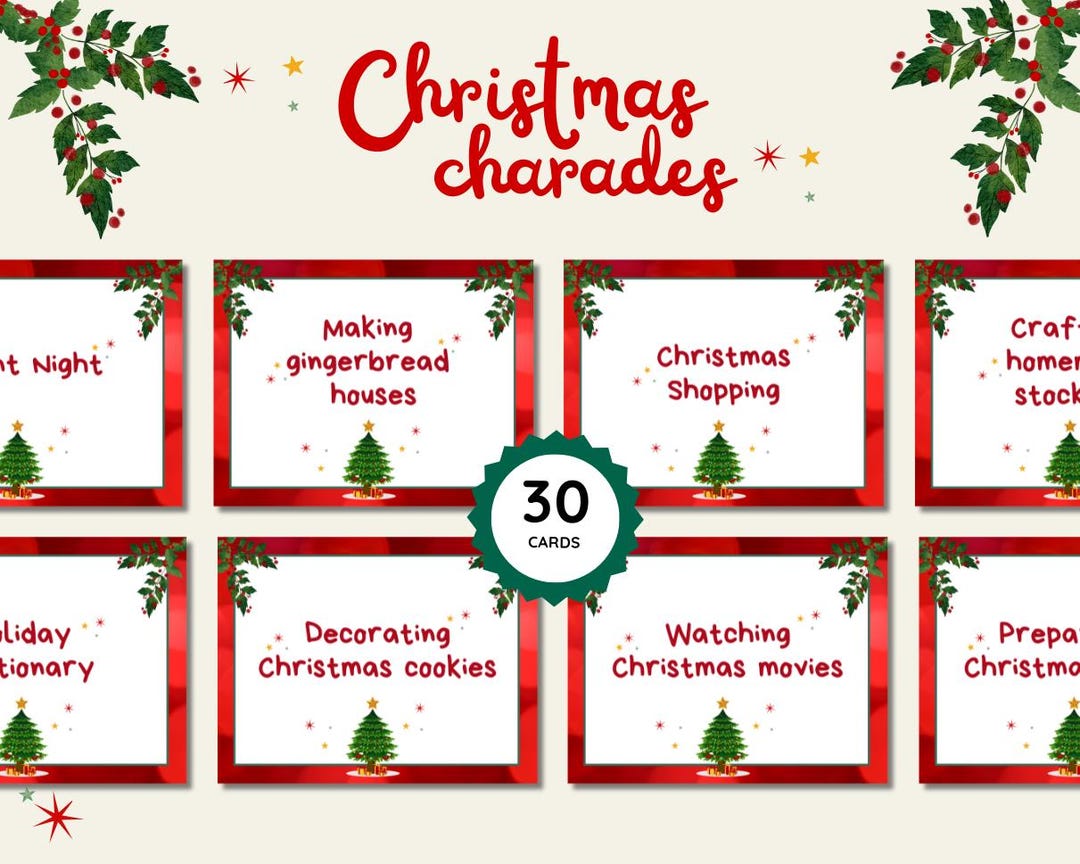 Christmas Charades, Christmas Game, Christmas Games, Christmas Party ...
