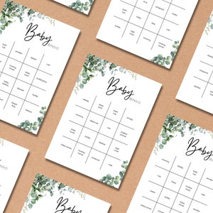 Baby Shower Bingo, Baby Shower Games, Baby Bingo Minimalistic, Baby ...