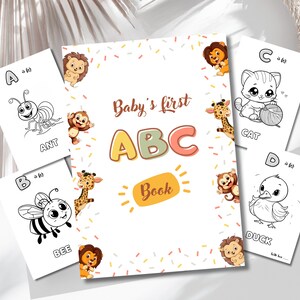 Baby Shower ABC Book, ABC Book Baby Shower, Baby Shower Activity, ABC ...