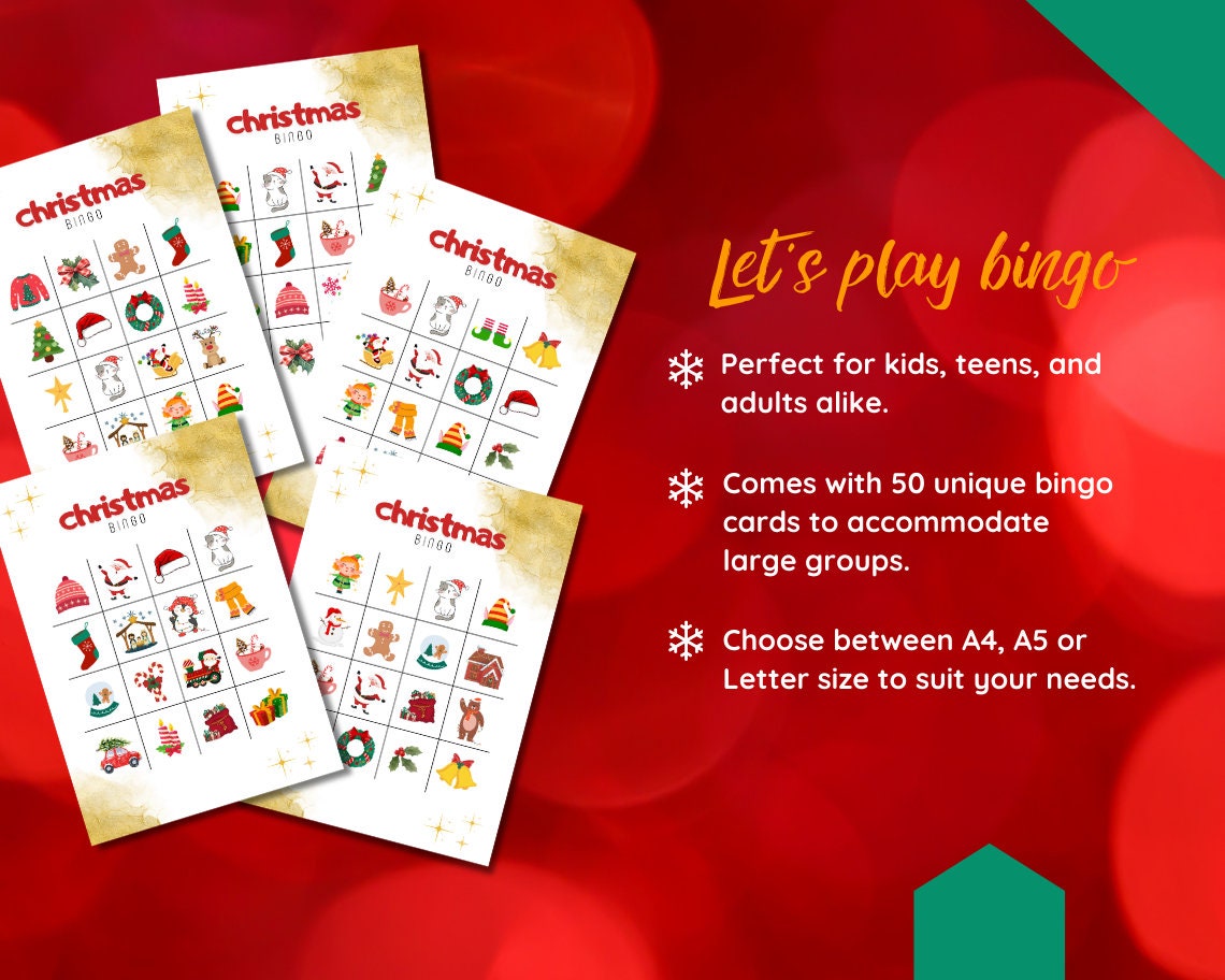 Christmas Bingo, Christmas Game, Christmas Games, Bingo Cards ...