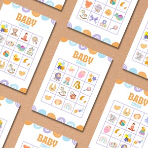 Baby Shower Bingo, Baby Shower Games, Baby Bingo, Baby Shower Card Game ...