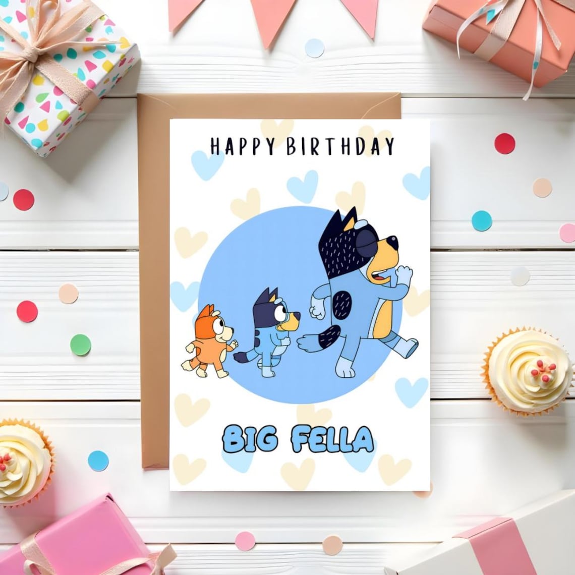 Bluey Birthday Card From Daughter, Birthday Gift for Daddy, Happy ...